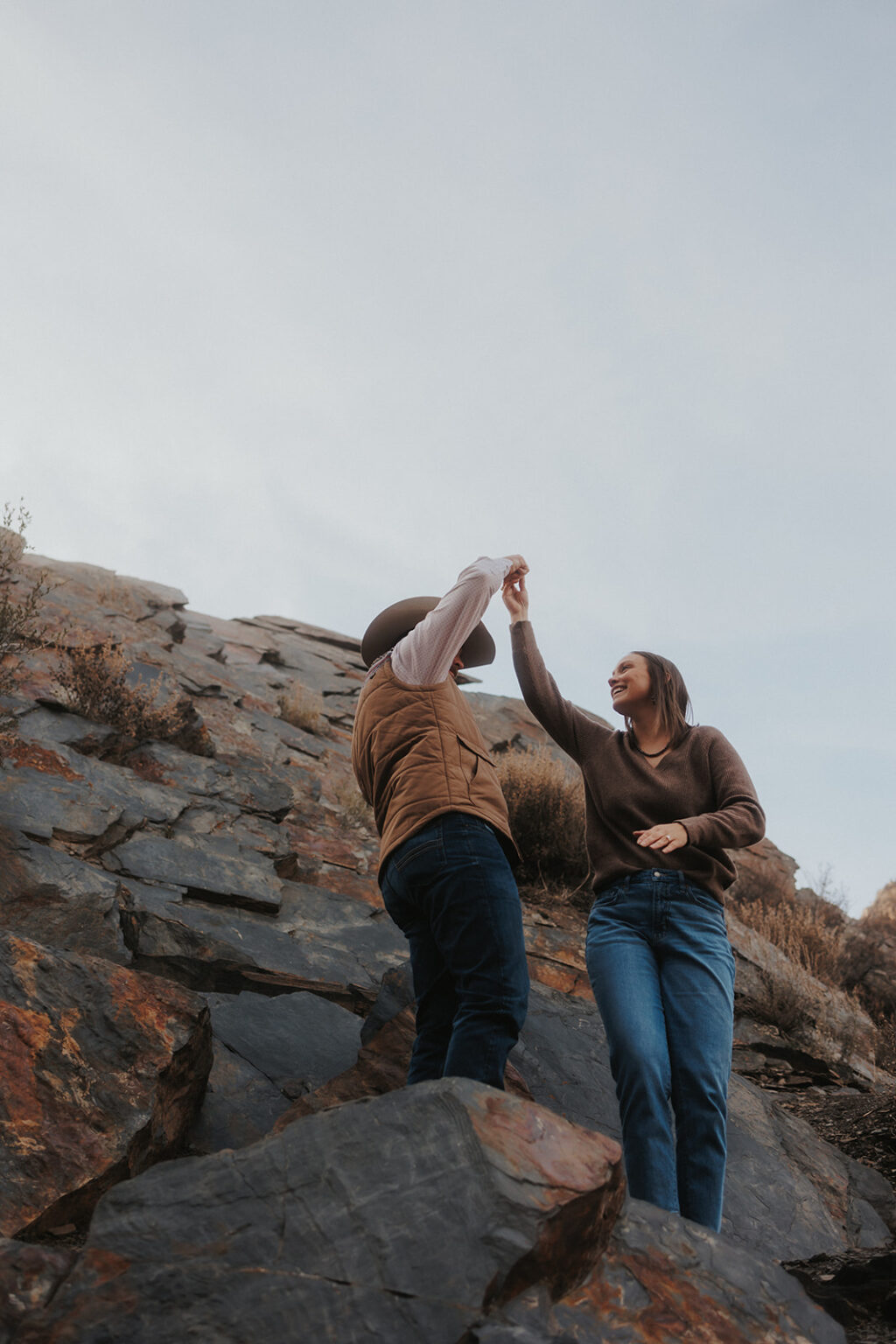 Tyler & Emily's Mountain Engagement In Utah | kpadventureandphoto.com